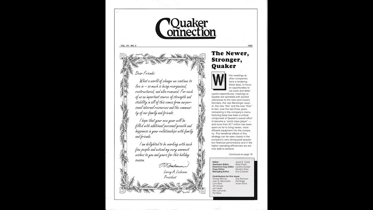 Quaker Fabric Christmas 1993 - YouTube