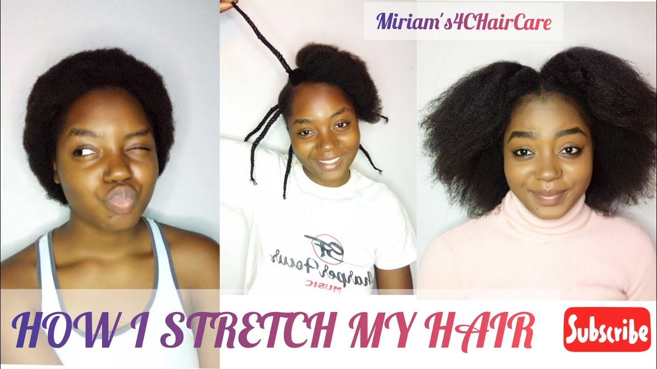How I Stretch My Hair Using The African Threading Method || Zambian ...