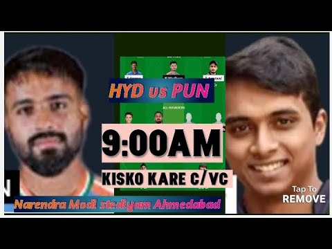 HYD vs PUN dream11prediction dream11teampredicion dream11team!! punjab ...