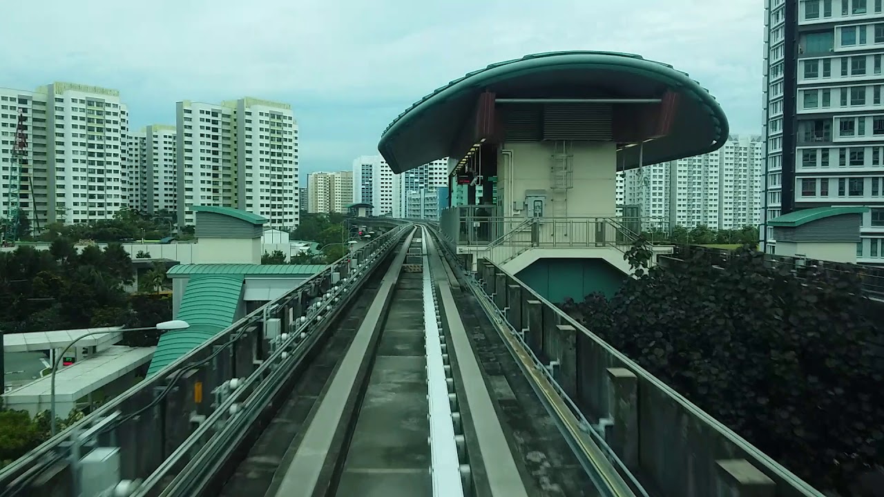 Punggol LRT West Loop Sam Kee Station to Punggol Station - YouTube