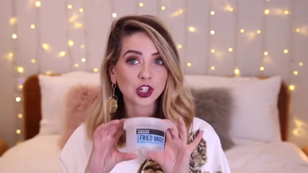 Zoella saying fried onions for 33 seconds - YouTube