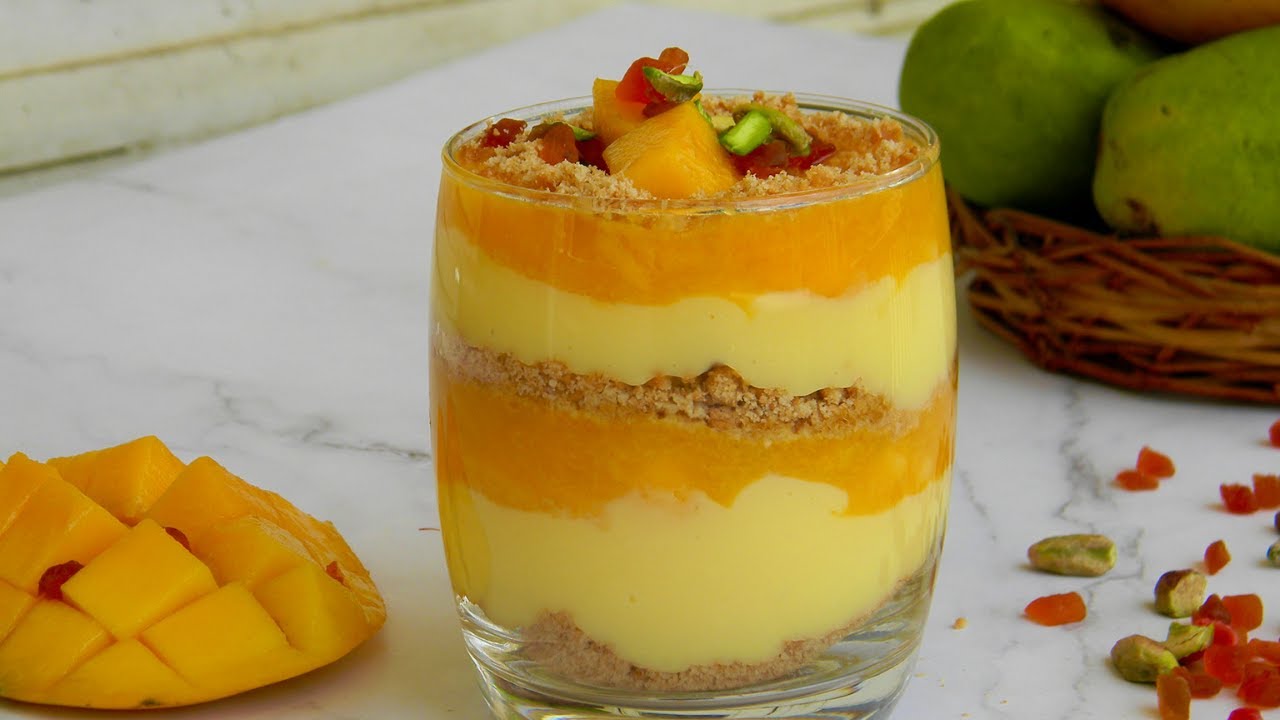 Mango trifle delight | Easy Mango Pudding in 10 Minutes | Super ...