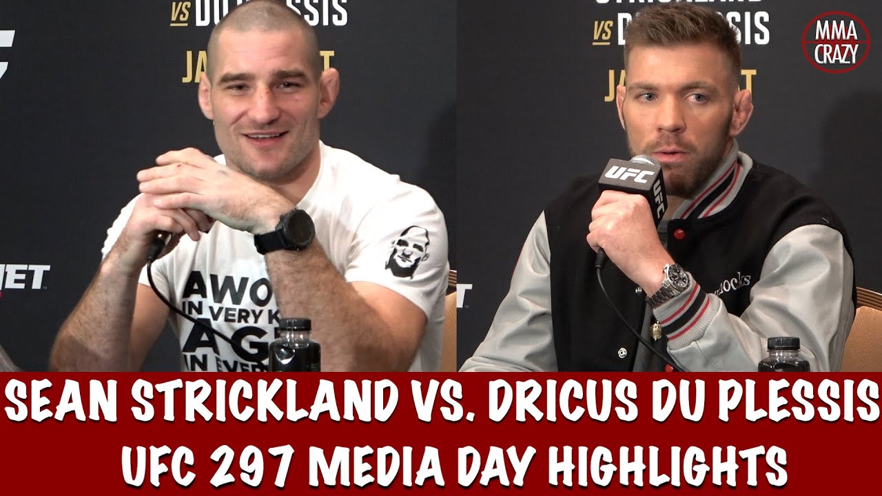 UFC 297: Sean Strickland & Dricus Du Plessis Media Day Highlights - YouTube