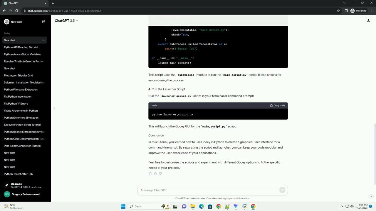 Gooey python behaviour when launched from another file - YouTube
