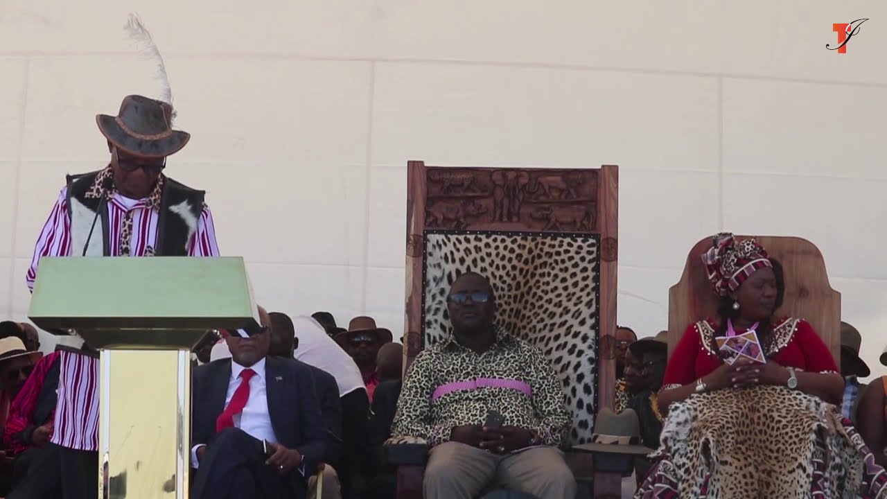 Ondonga Traditional Authority's Spokesperson welcomes the masses at the ...