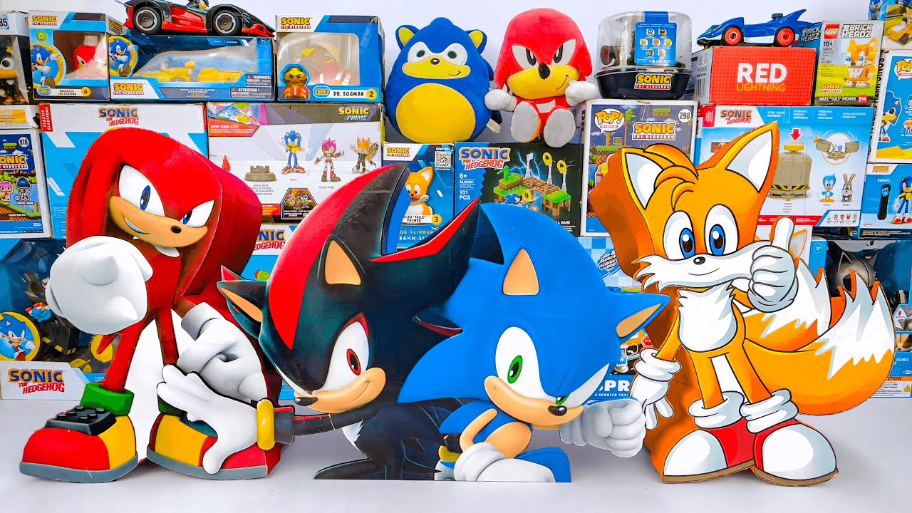 Unboxing Sonic The Hedgehog Toys Collection ASMR | Sonic Half Head vs ...