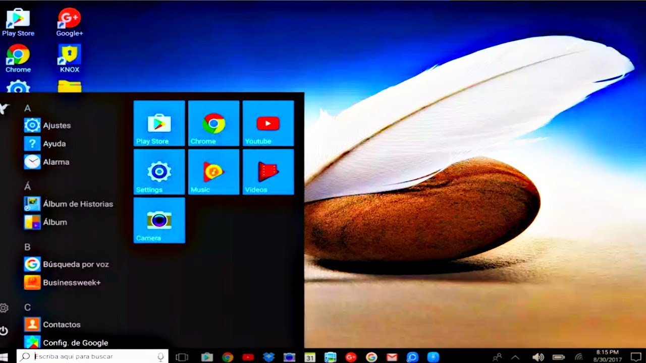 Windows 10 Style Launcher /Desktop Experience / Install for Any Android ...