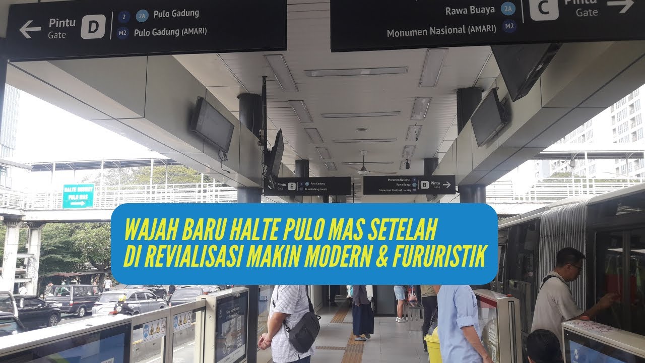 REVIEW Wajah Baru Halte TransJakarta Pulo Mas yang Sangat KECE Setelah ...