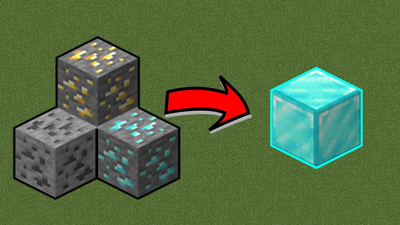 Minecraft But Every Ore Is Diamond Block - YouTube