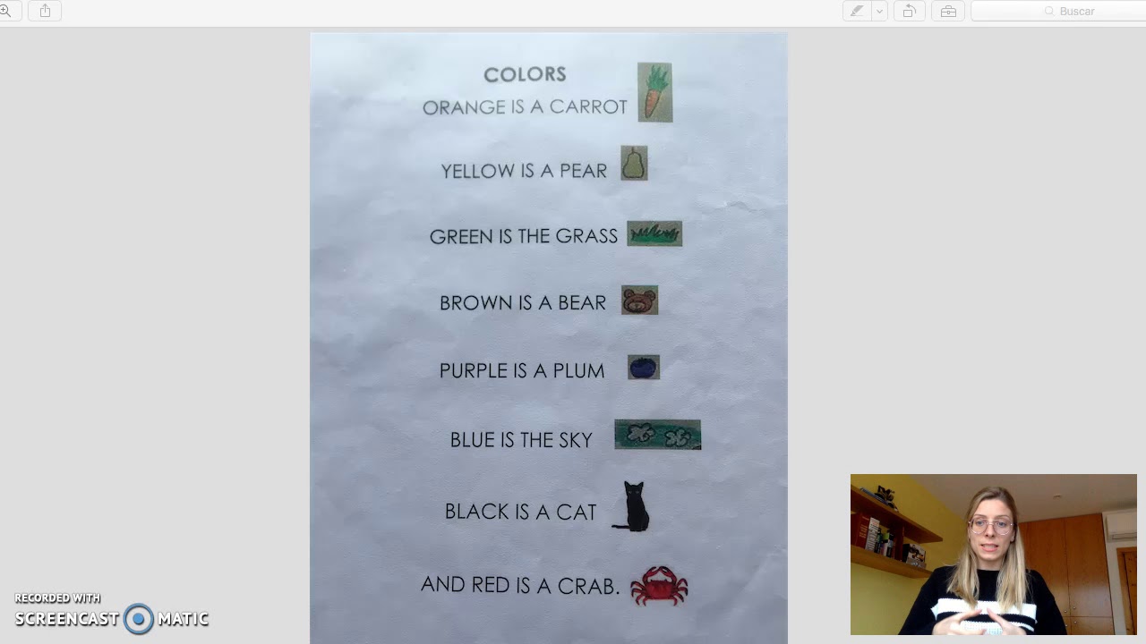 Colors Poem (P5) Teacher Carla - YouTube