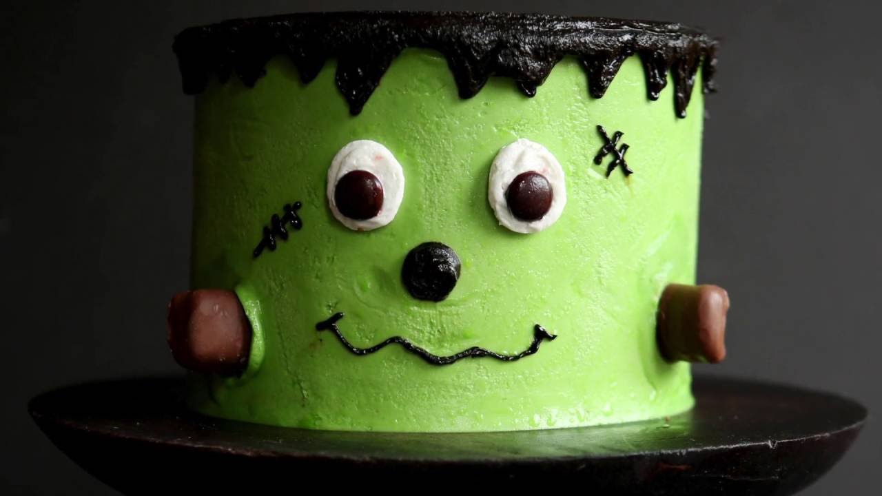 Cute Frankenstein Layer Cake - YouTube