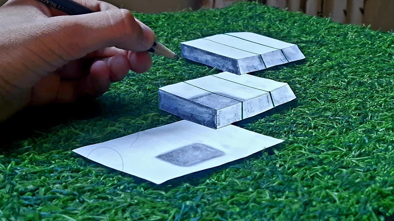 How to draw 3d illusion 😱 | very easy | tutorial |3d drawing | - YouTube