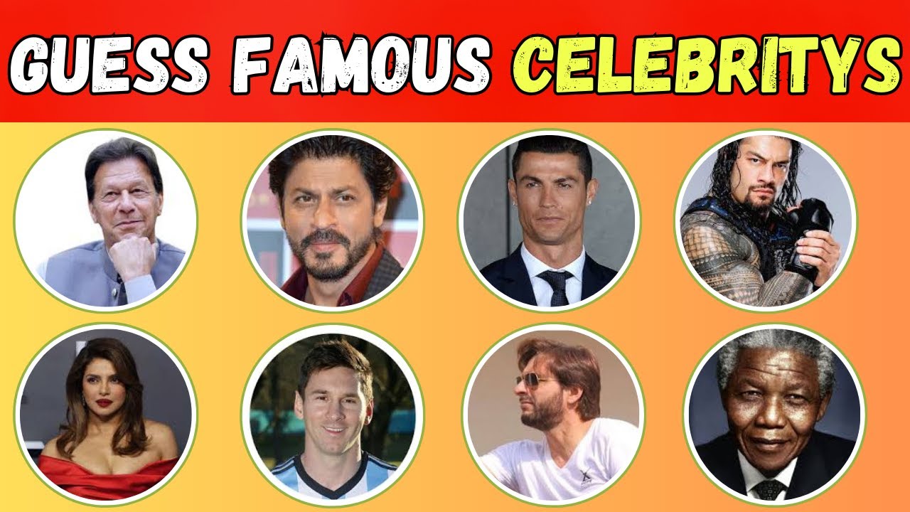 Guess The Celebrity Name By Their Pictures | Name Quiz - YouTube