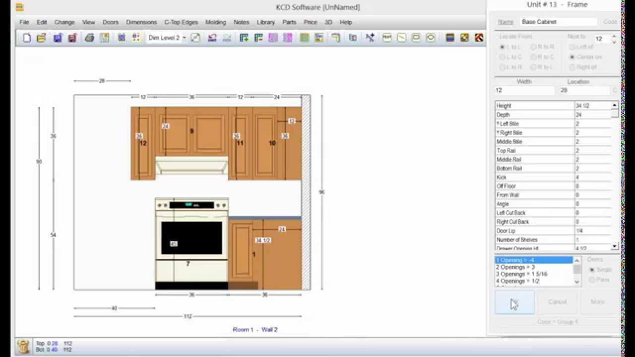 How to locate cabinets in KCD Software - 3 - YouTube