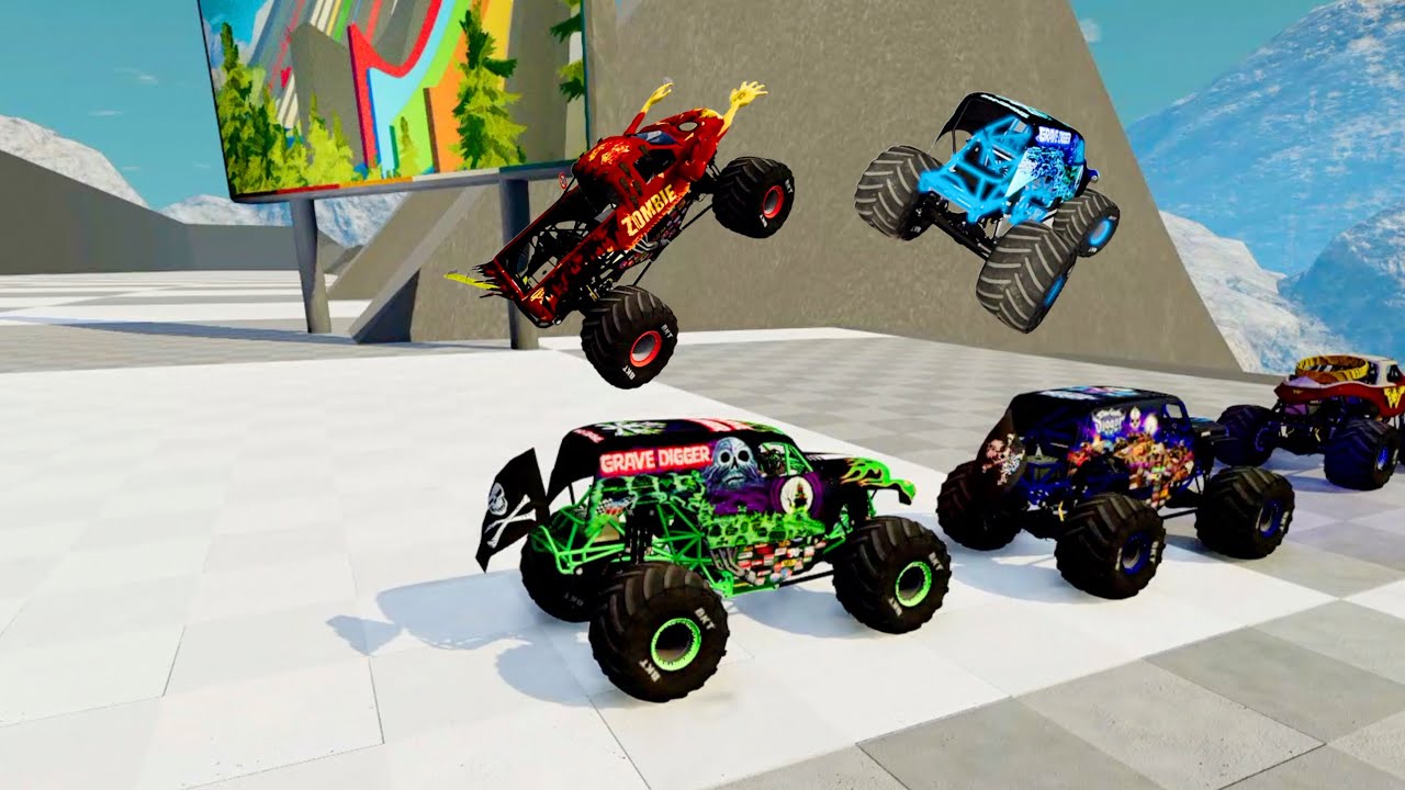Monster Jam | Monster Trucks | High Speed Monster Jam Crashes ...