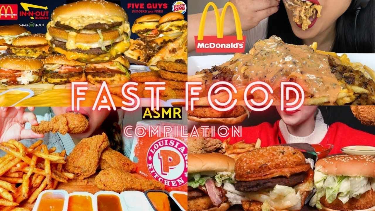 🍟FAST FOOD 🍔 MUKBANG COMPILATION | BIG BITES | ASMR | SATISFYING SOUNDS ...