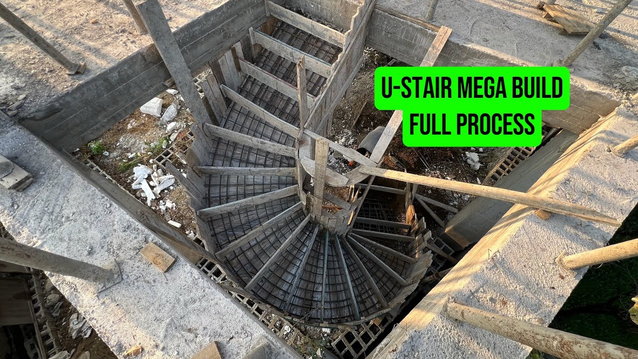 “Full U-Shaped Stair Construction | Advanced Formwork + Rebar ...