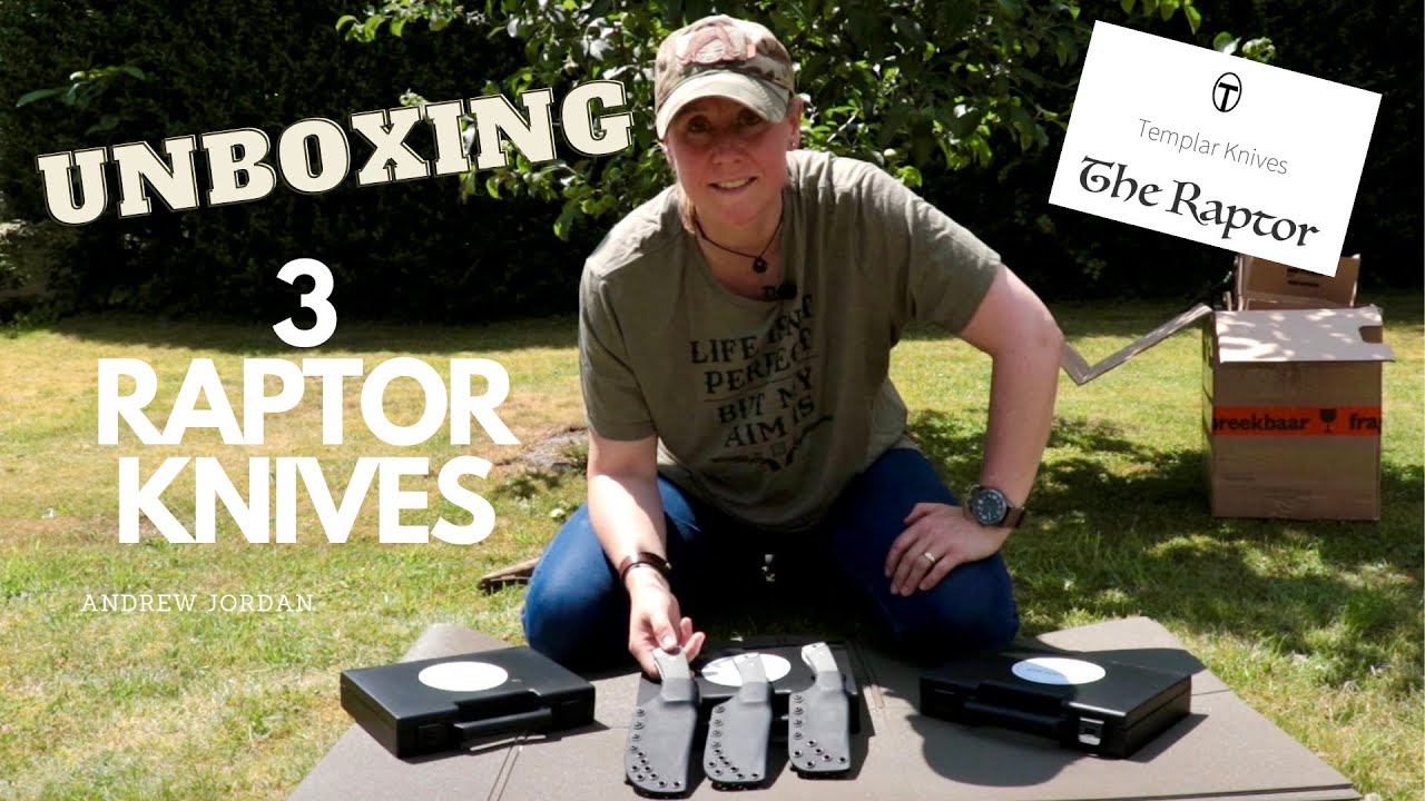 UNBOXING - 3 Raptor Knives from Andrew Jordan’s Templar-Knives - YouTube