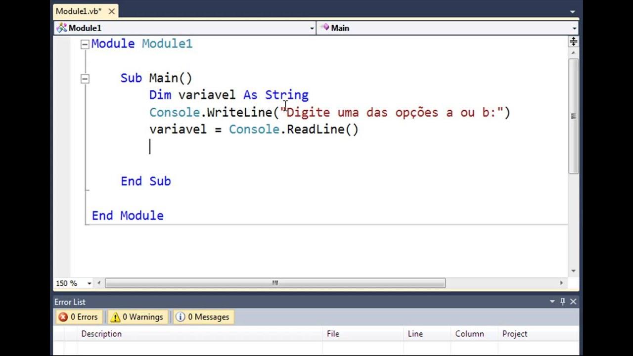 28 - Visual Basic .NET - SELECT CASE - Estrutura de Decisão Condicional ...