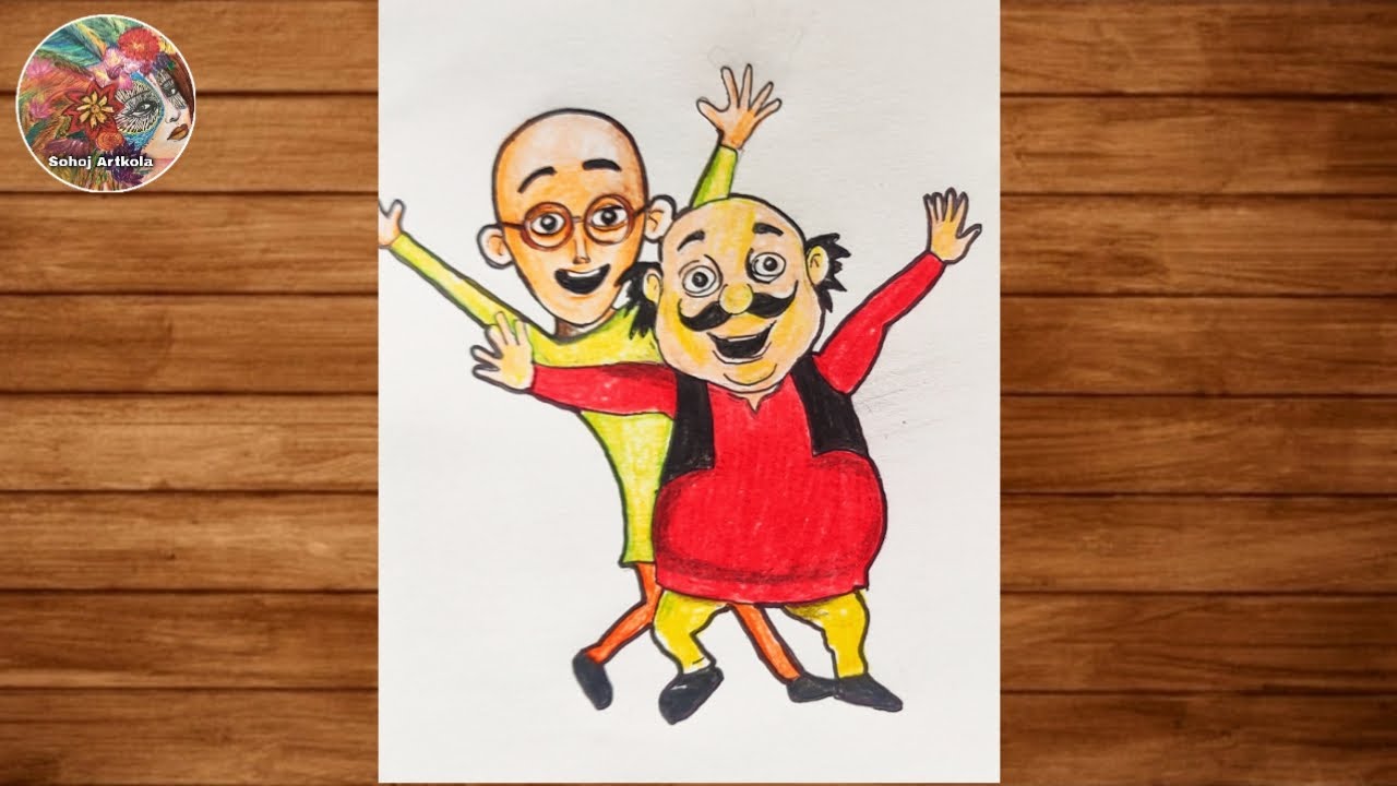 How To Draw Motu And Patlu Step By Step | Drawing Is So Hard | Tutorial ...