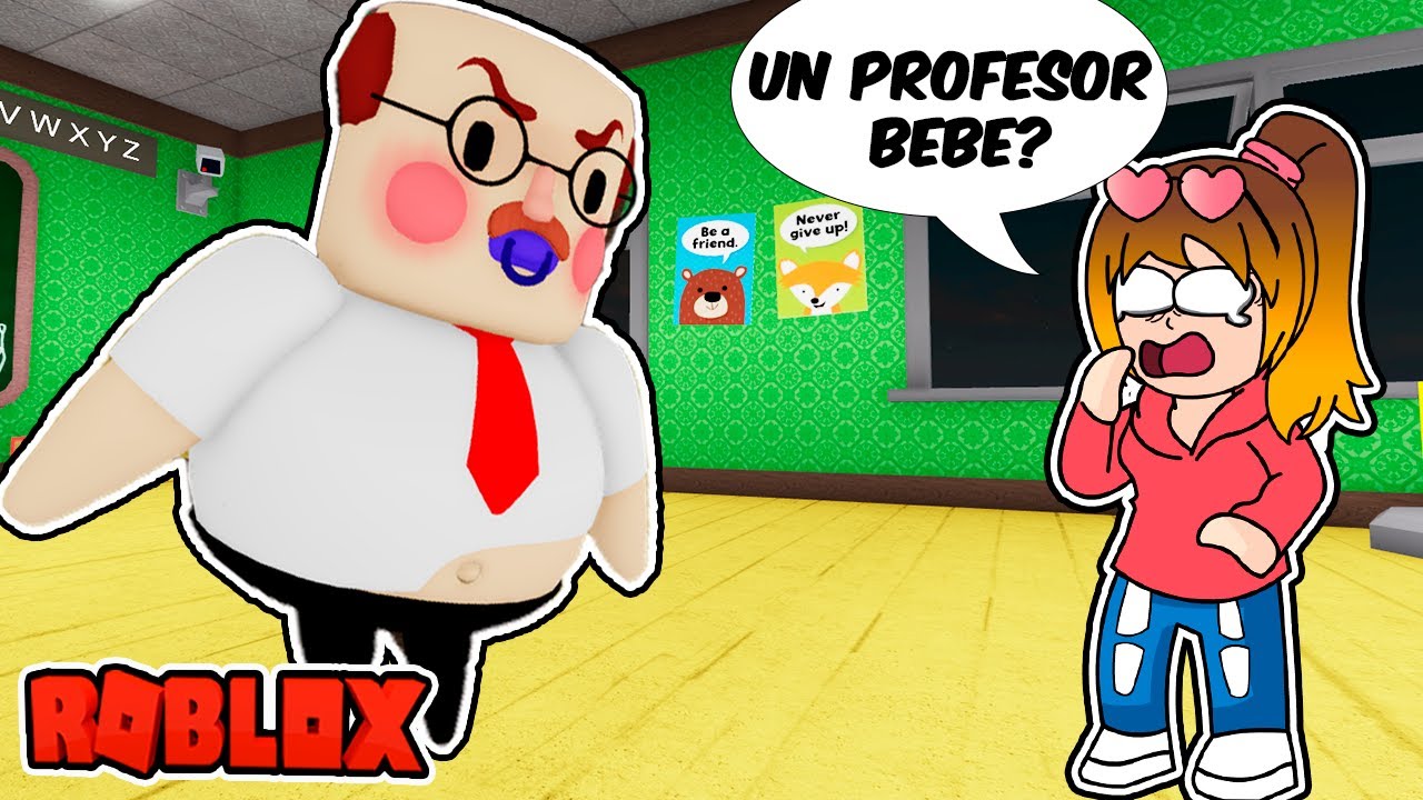 ESCAPO DEL PROFESOR BEBE MALVADO EN ROBLOX | BABY TEACHER SCHOOL ...