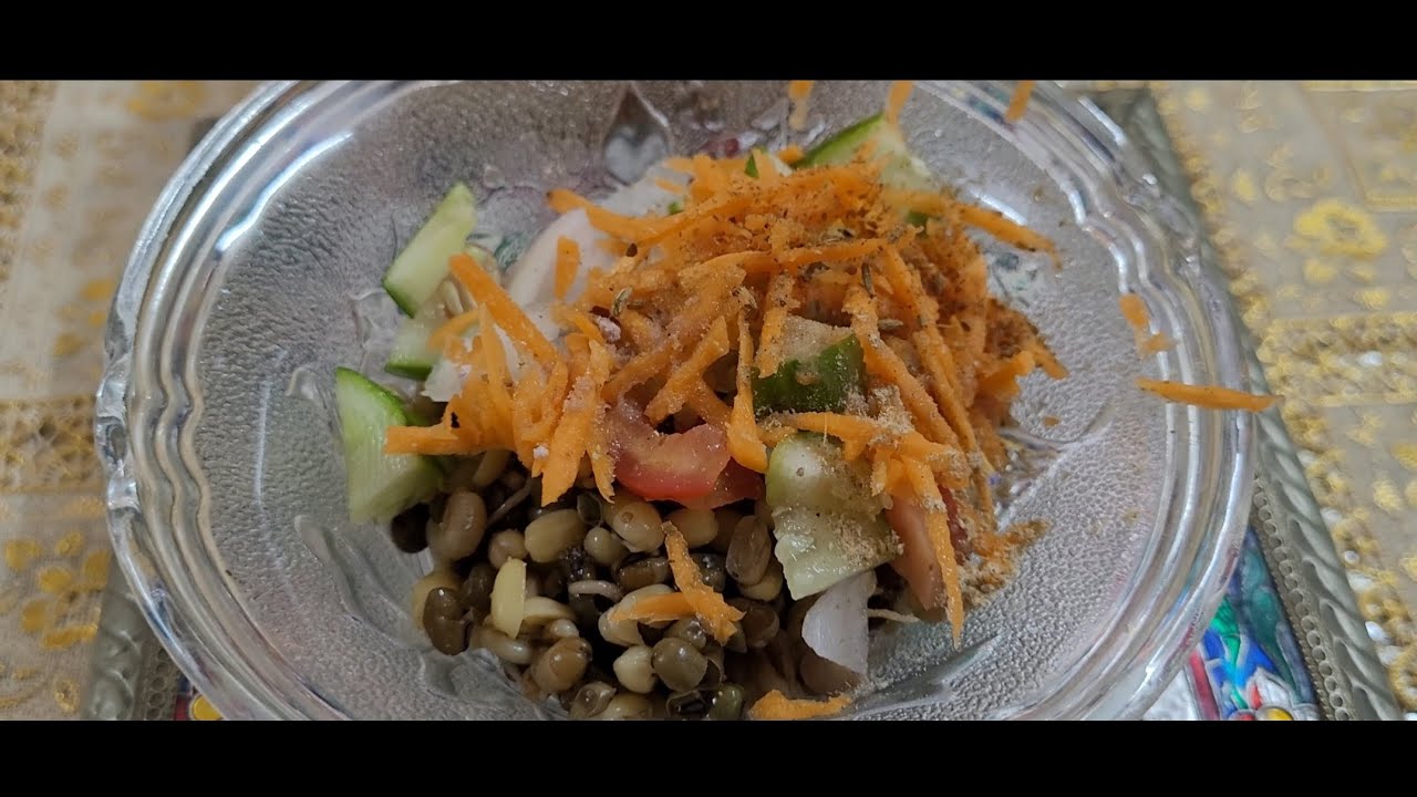 Nutrition Food recipe Sprout Chat Recipe l Protein Salad for Weightloss ...