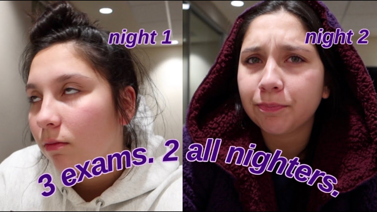 PULLING AN ALL NIGHTER ON A SCHOOL NIGHT: EXAM EDITION - YouTube