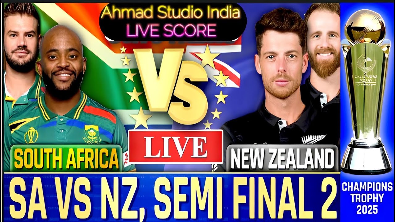 SA vs NZ | LIVE Champions Trophy Semi Final, Live Scores & Commentary ...