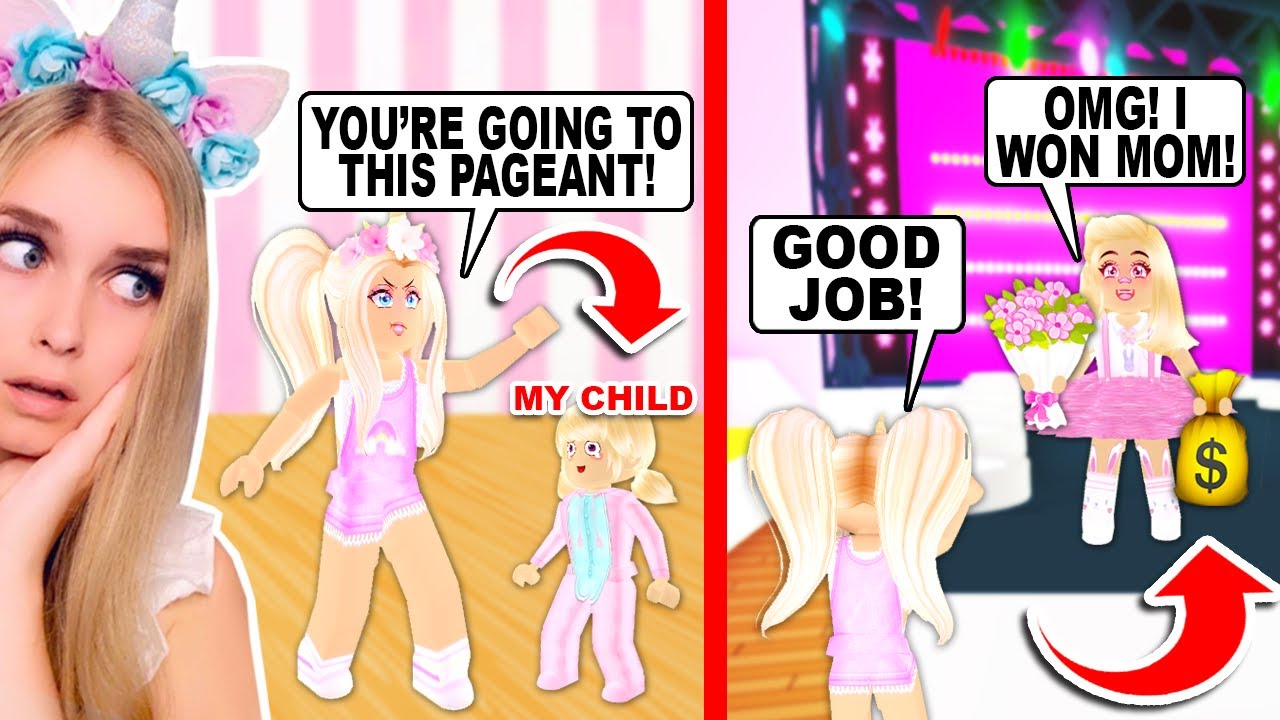 We Sent Our KIDS To A PAGEANT SHOW To Win MONEY in Adopt Me! (Roblox ...