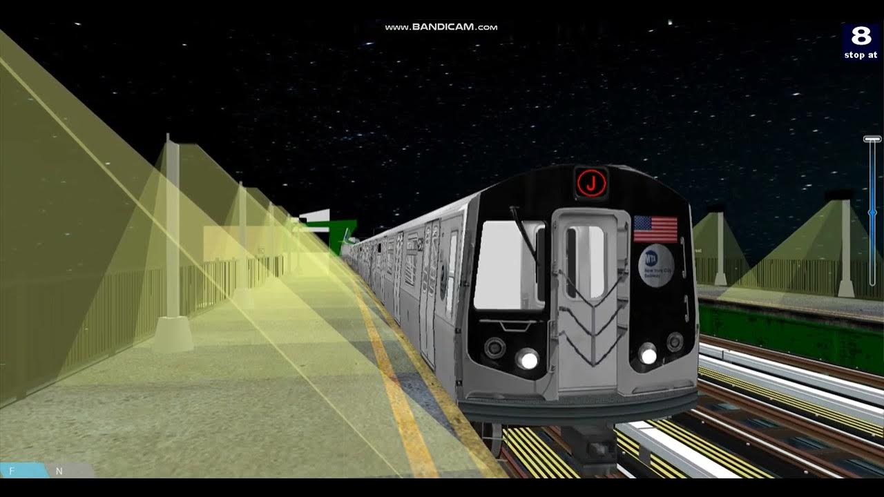 Openbve R160A-2 J train arriving & departing at 111th Street - YouTube