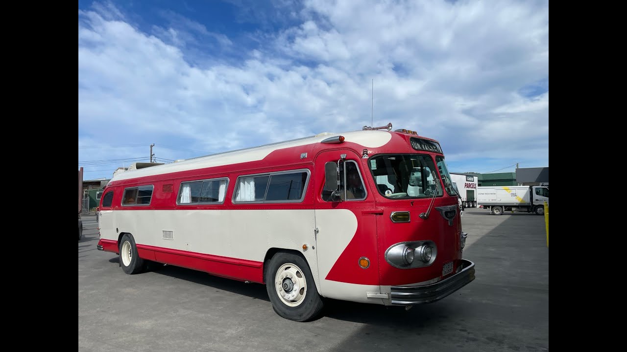 Flxible motor coach, Bus converted to a Camper van , Made in 1953 - YouTube