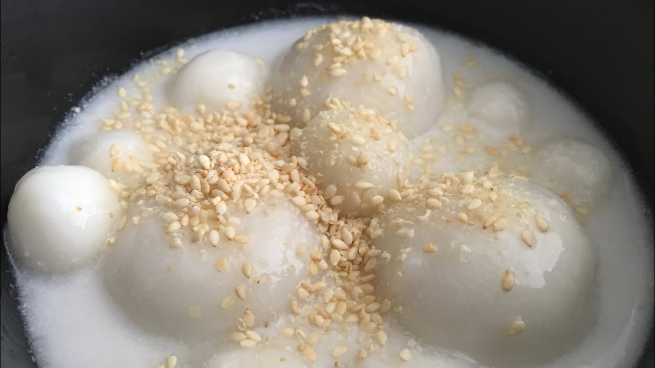 How to make Glutinous Rice balls&coconut milk Dessert ...