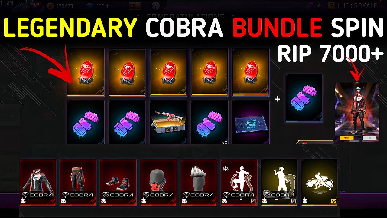 LEGENDARY COBRA BUNDLE SPIN NEW EVENT FREE FIRE || COBRA BUNDLE EVENT ...