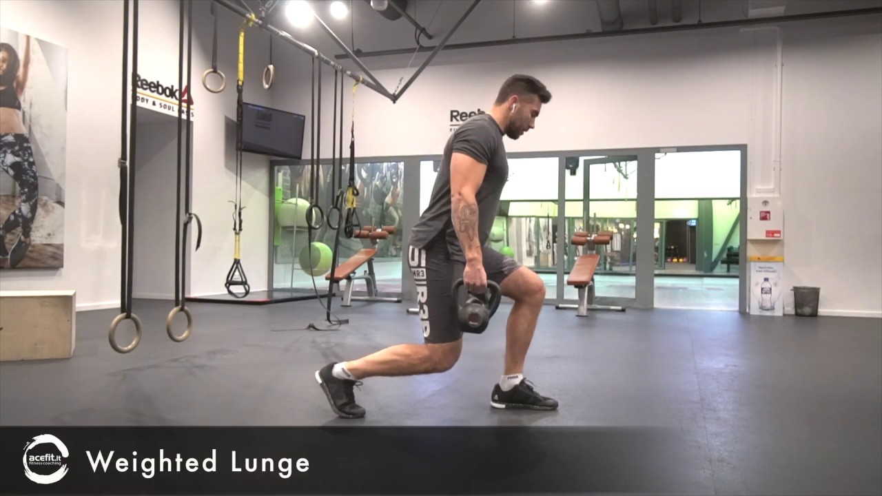 Unilateral Weighted Lunge - YouTube