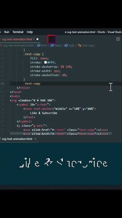 SVG Text Animation using Html CSS | CSS Tutorial #shorts #cssanimation - YouTube