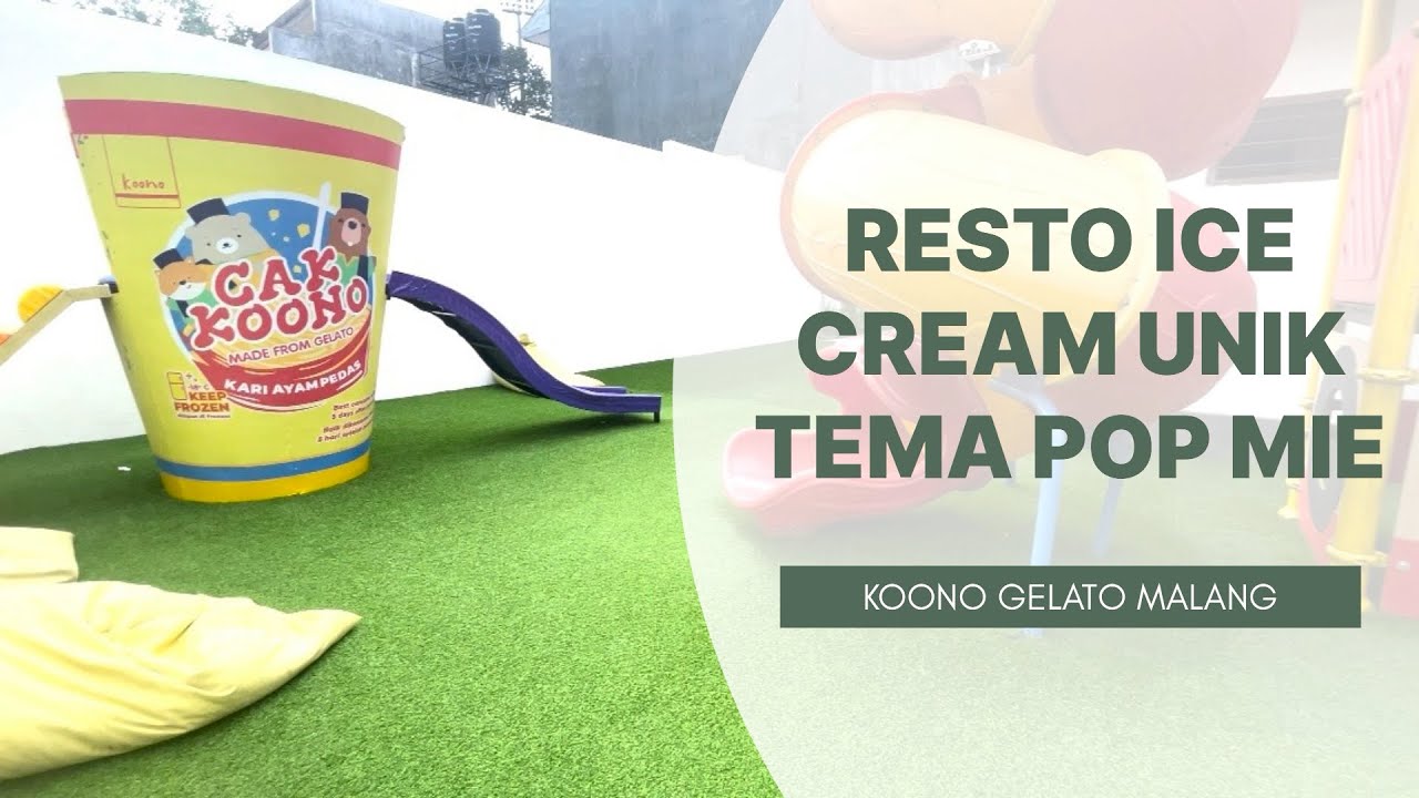 Unik Banget Resto Ice Cream Tema Pop Mie Di Koono Gelato Malang | Tema ...