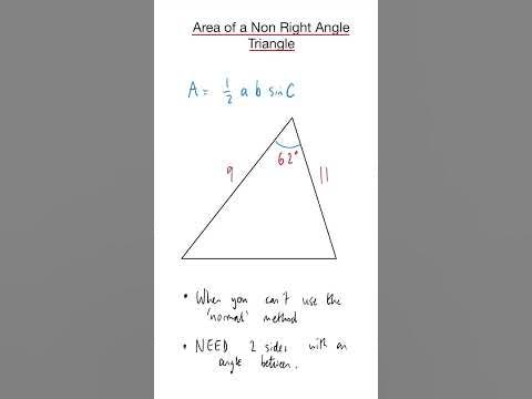 Do you know how to find the Area of a Non Right Angle Triangle? #gcse # ...