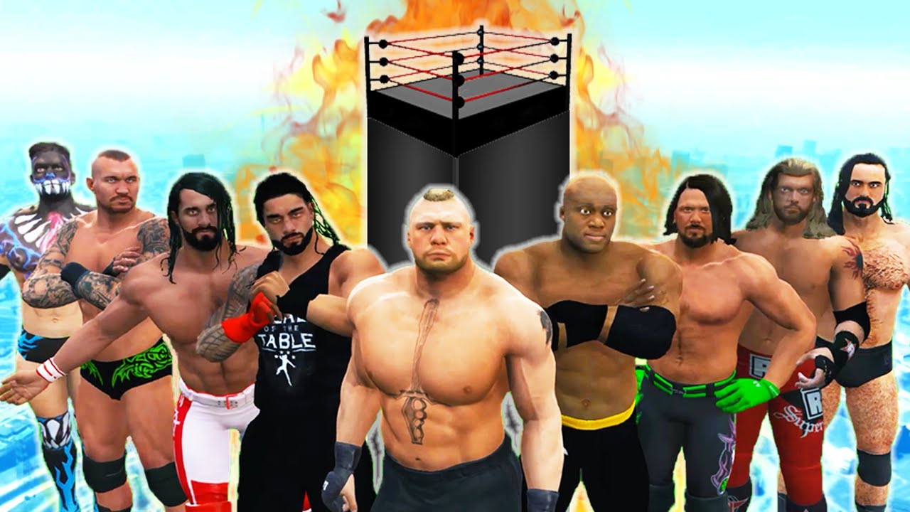 GTA 5 WWE 10-MAN ULTIMATE BATTLE ROYAL | GTA V WWE Mods - YouTube
