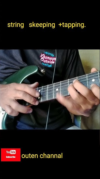 string skipping+tapping Am - YouTube