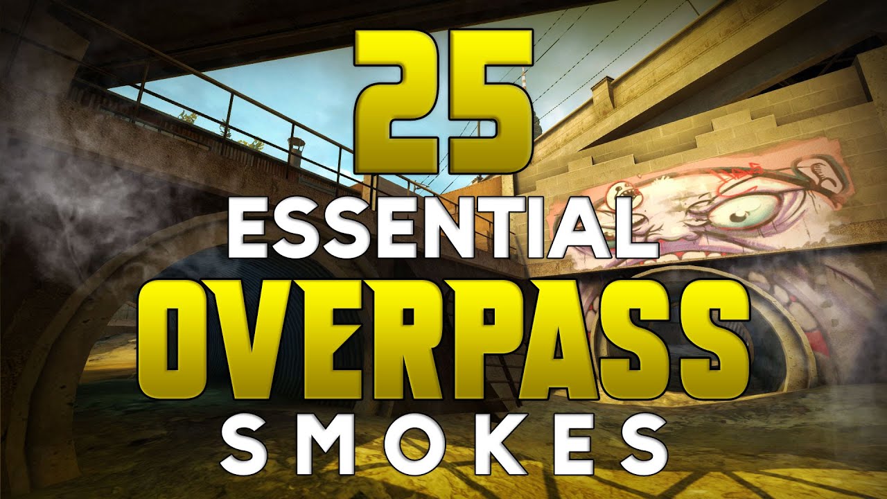 CS:GO - Essential Overpass Smokes (128 Tick) - YouTube