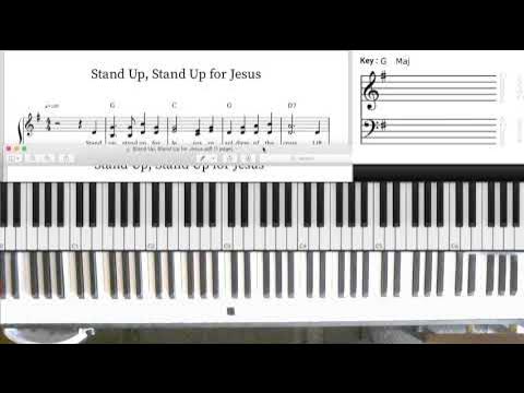 How to play "Stand Up For Jesus" (Hymn playing tutorial - beginner ...