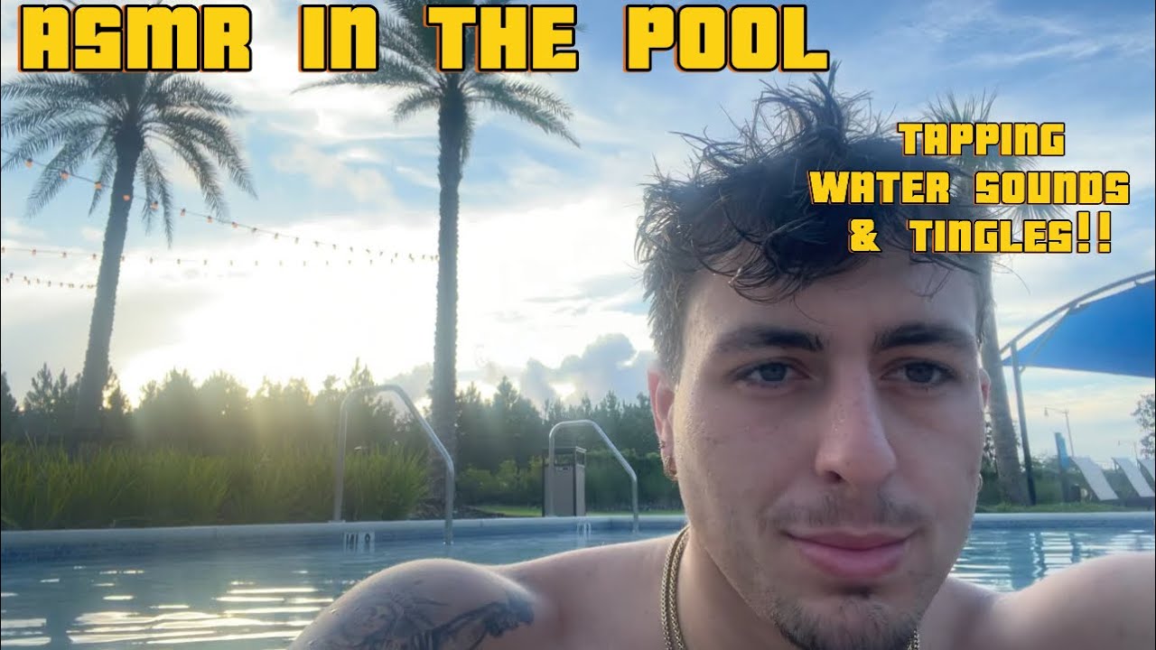 LOFI ASMR IN A POOL || TAPPING, WATER SOUNDS AND MORE || SLEEP AND ...