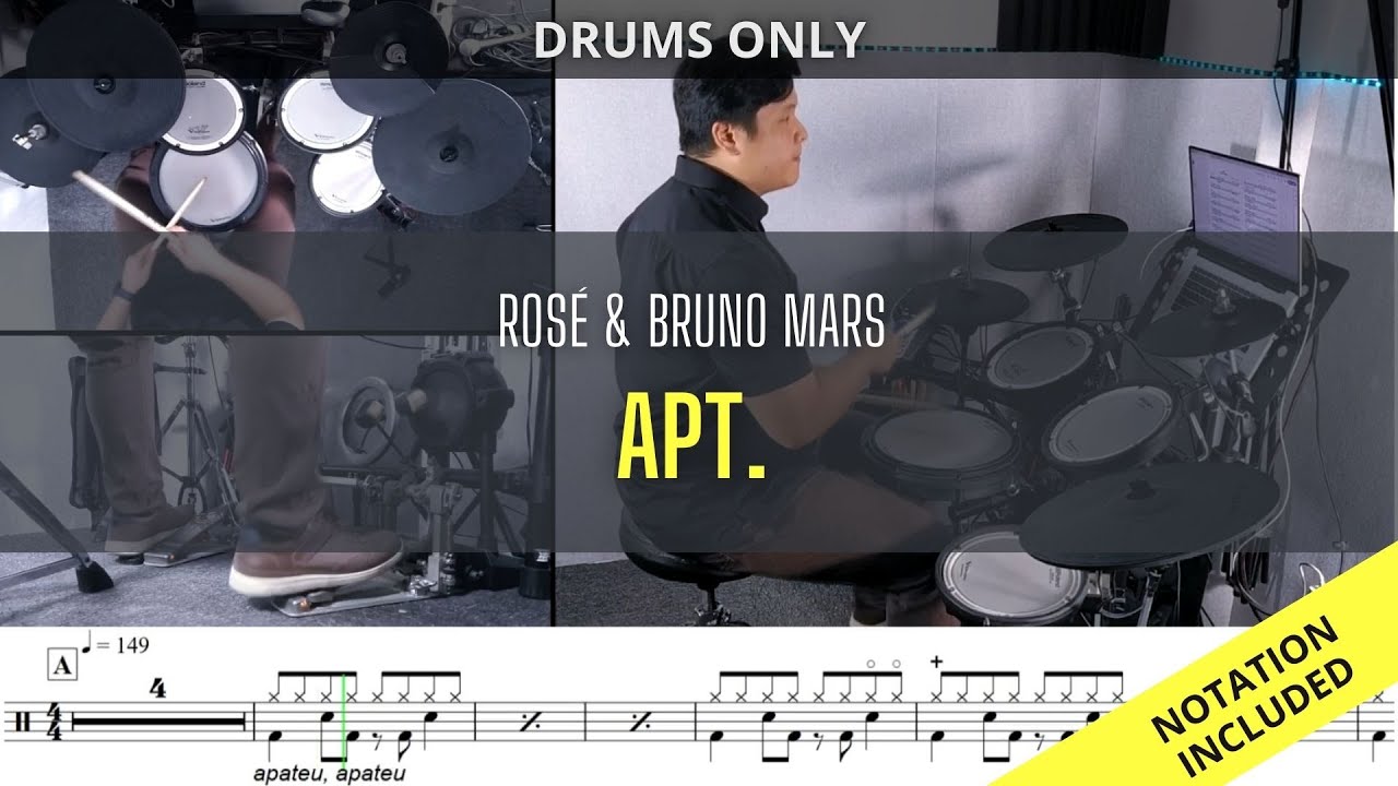 ROSÉ & Bruno Mars - APT. (DRUMS ONLY) - Raymond Goh - YouTube