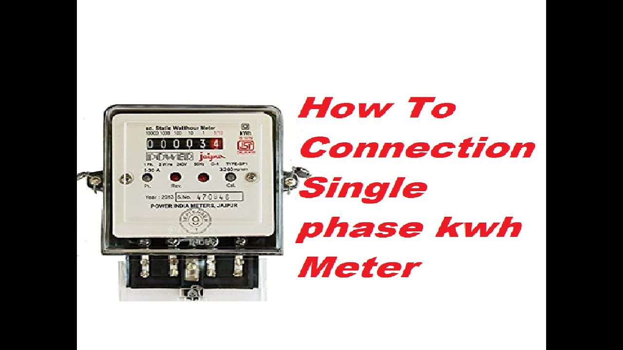 single phase meter wiring connection and diagram ! Energy meter ...