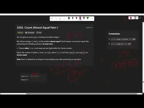 3265. 3267 Count Almost Equal Pairs I && II - YouTube