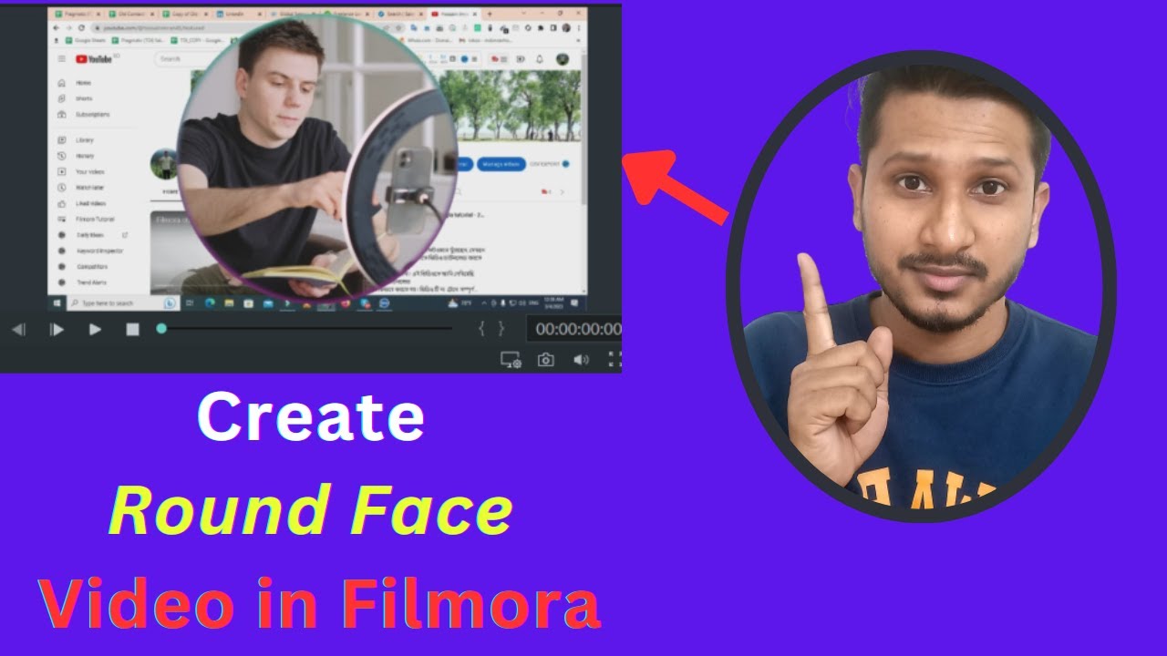How to Circle Face video Effect Filmora 9 | Round Face Video | Image ...