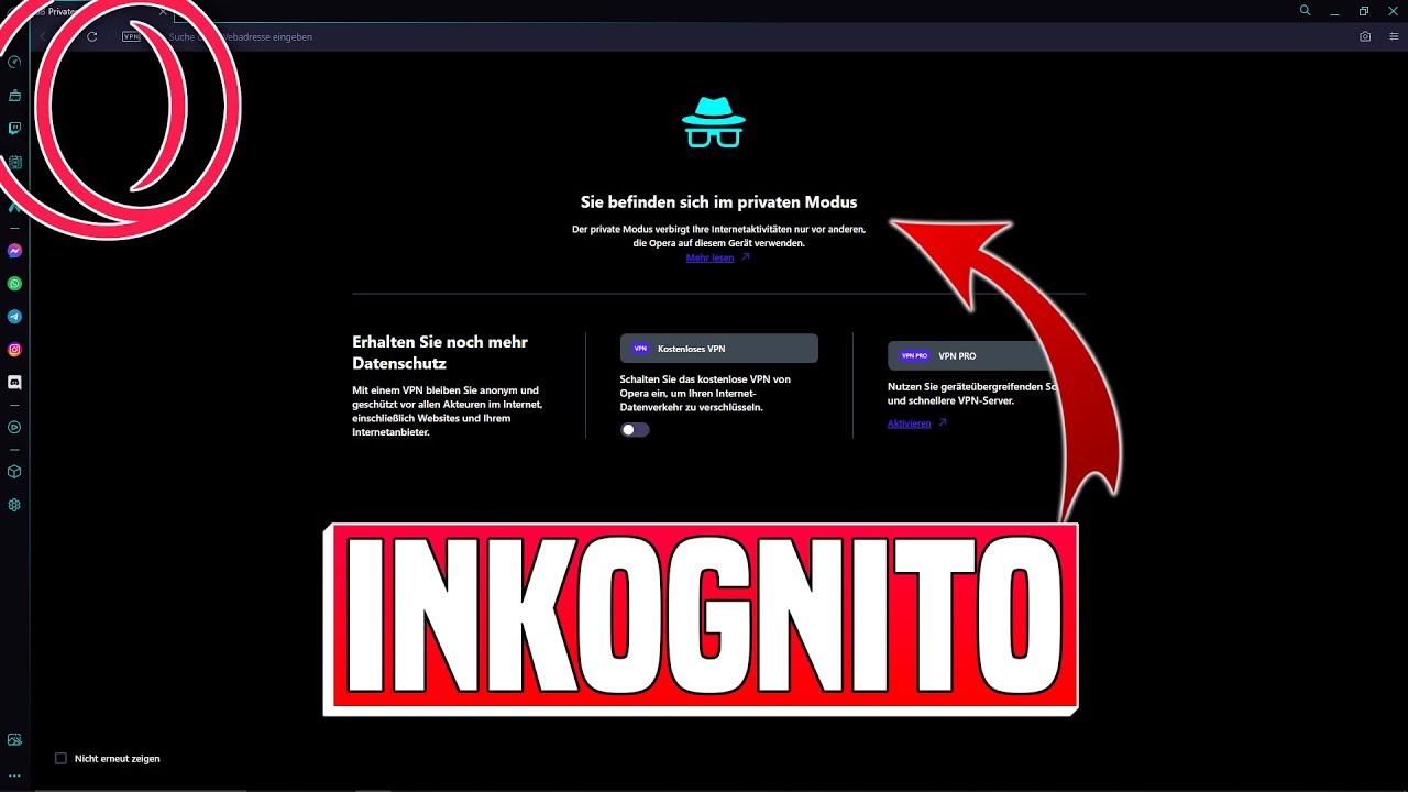 Opera GX Inkognitomodus aktivieren/deaktivieren | Opera Browser privat ...