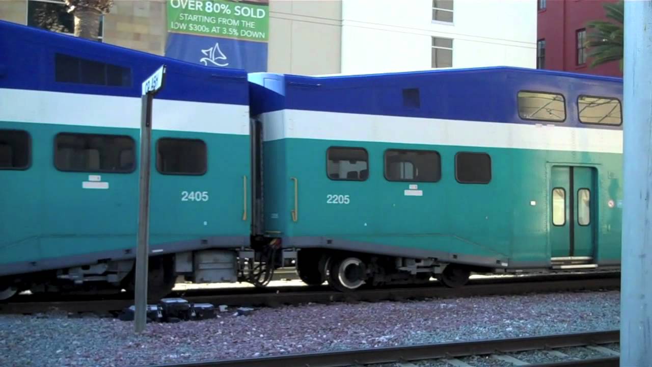 Amtrak Surfliner and Coaster Trains on 2/8/12 - YouTube