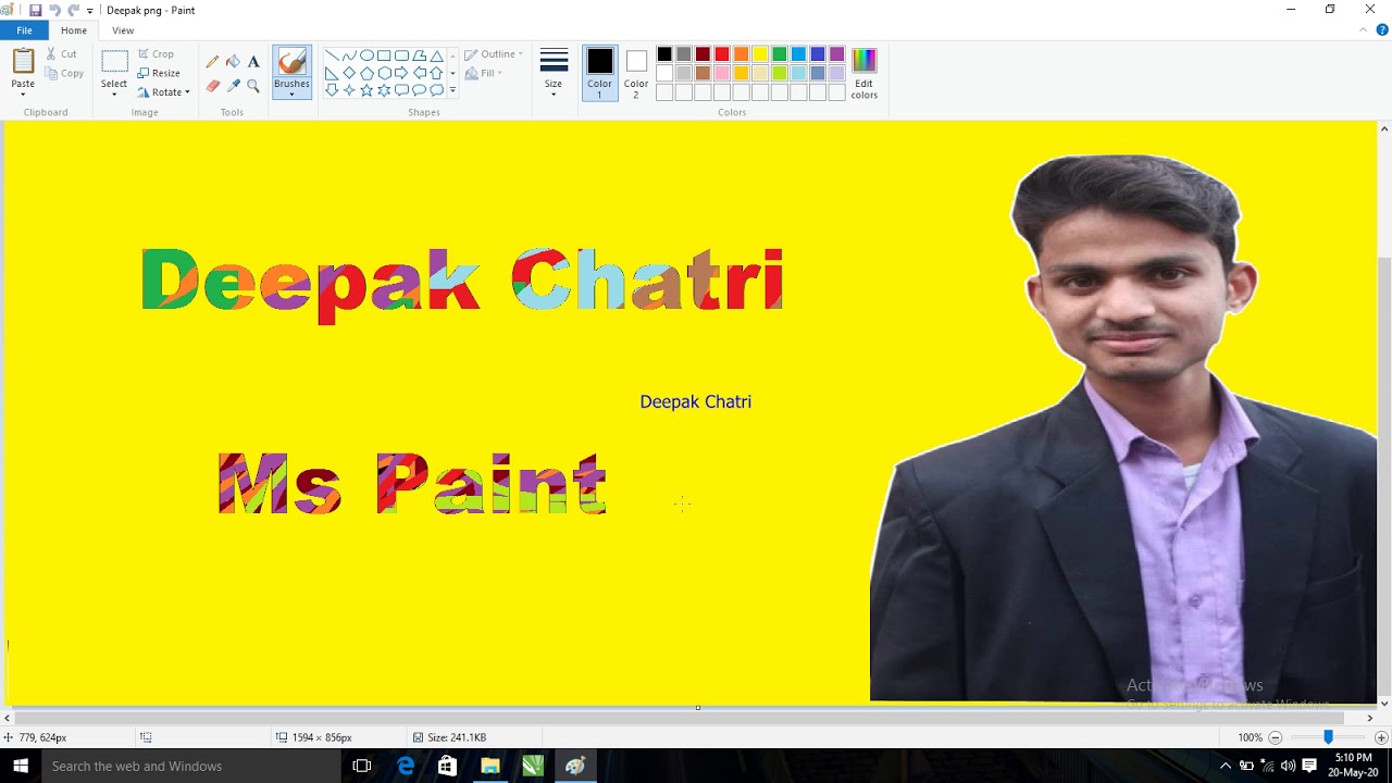 Ms paint full color full name - YouTube