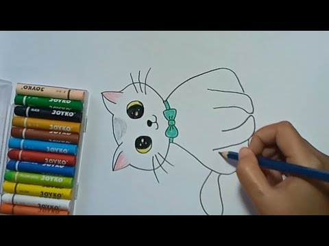 Menggambar kucing lucu gampang banget ‼️,@dariskhoirulumam - YouTube